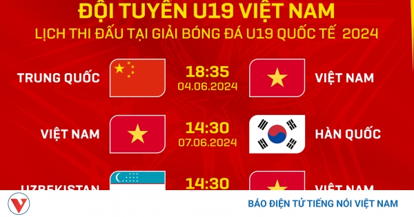 Lịch thi đấu giải U19 quốc tế 2024: U19 Việt Nam so tài U19 Trung Quốc